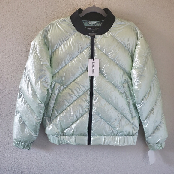 Noize | Jackets & Coats | Noize Amber Metallic Vegan Jacket Nwt | Poshmark
